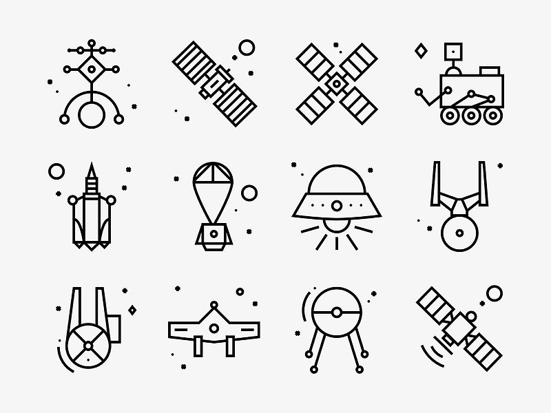 36 space-related icons