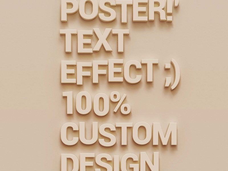 3d wall poster text effect