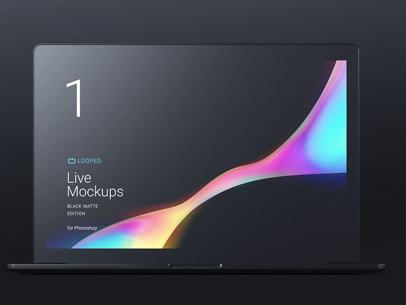 8 free black matte apple device mockups