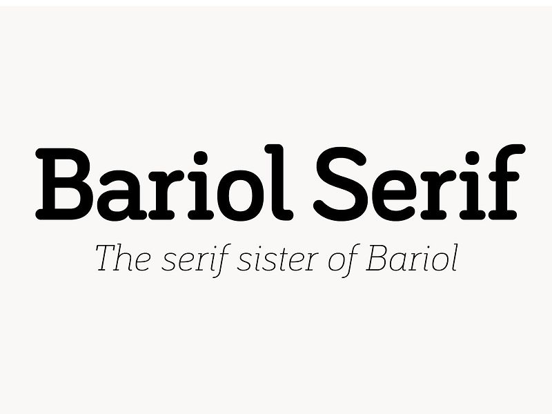 Bariol serif font
