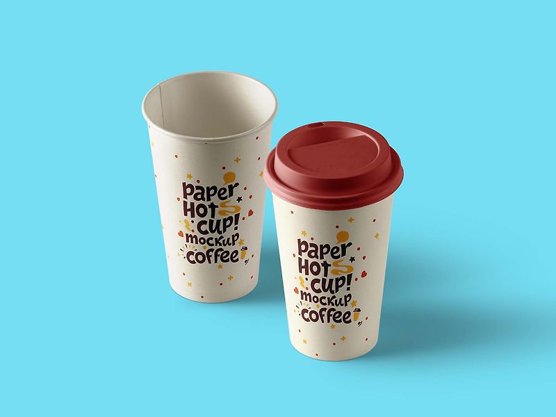 Free paper cup mock-up template in psd