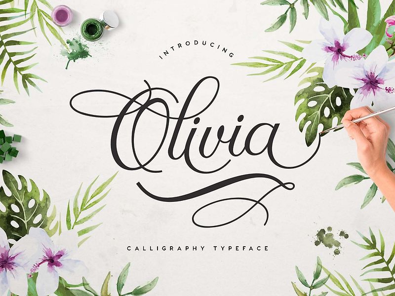 Olivia calligraphy font