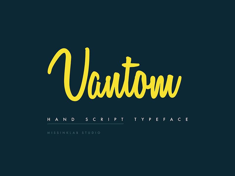 Vantom script font
